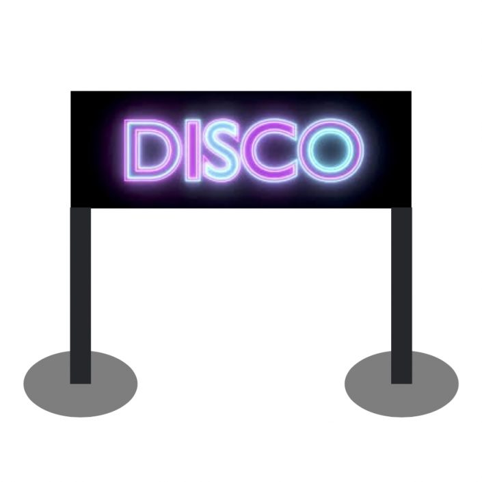 Giant Disco Sign Prop – iCatching, everything for events