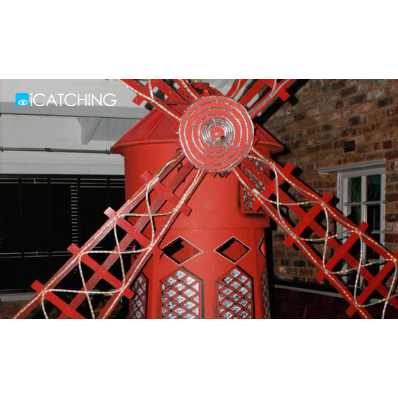 Large Red Windmill Prop – iCatching, everything for events